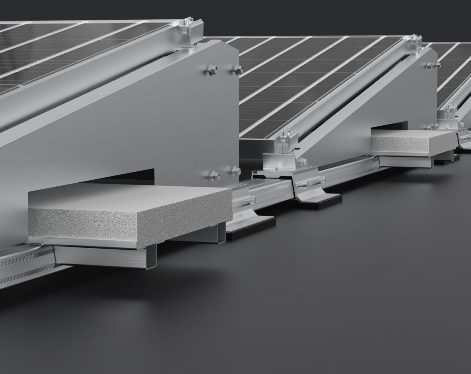 Ballast System Solar Type-M (Small Concrete Rooftop) - Nova Mounting