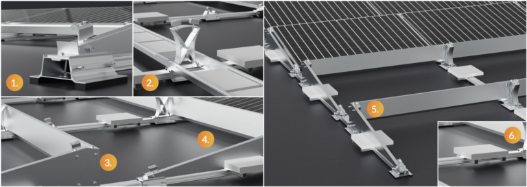 Ballast System Solar Type-M (Small Concrete Rooftop) - Nova Mounting